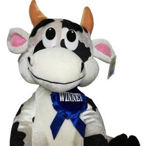 Classic Stuffed Toys | Other | Stuffed Prize Cow Plush 5 In Tall 14 In ...